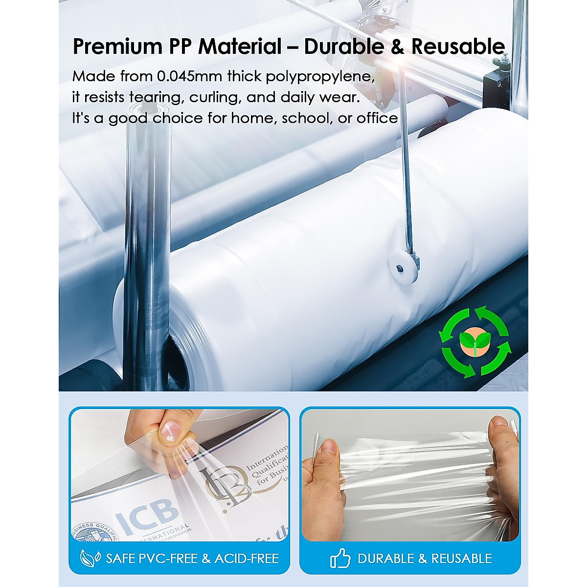 KTRIO Sheet Protectors 8.5 x 11 inch Clear Page Protectors for 3 Ring Binder, Plastic Sleeves for Binders, Top Loading Paper Protector Letter Size, 200 Pack