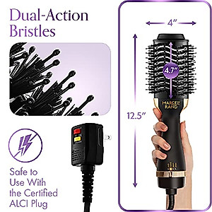 Professional Hair Dryer Brush for Women, 2 in 1 Volumizing Brush Dryer, Oval Brush Blow Dryer 75MM with a Hard Travel Case and Premium Gift Box