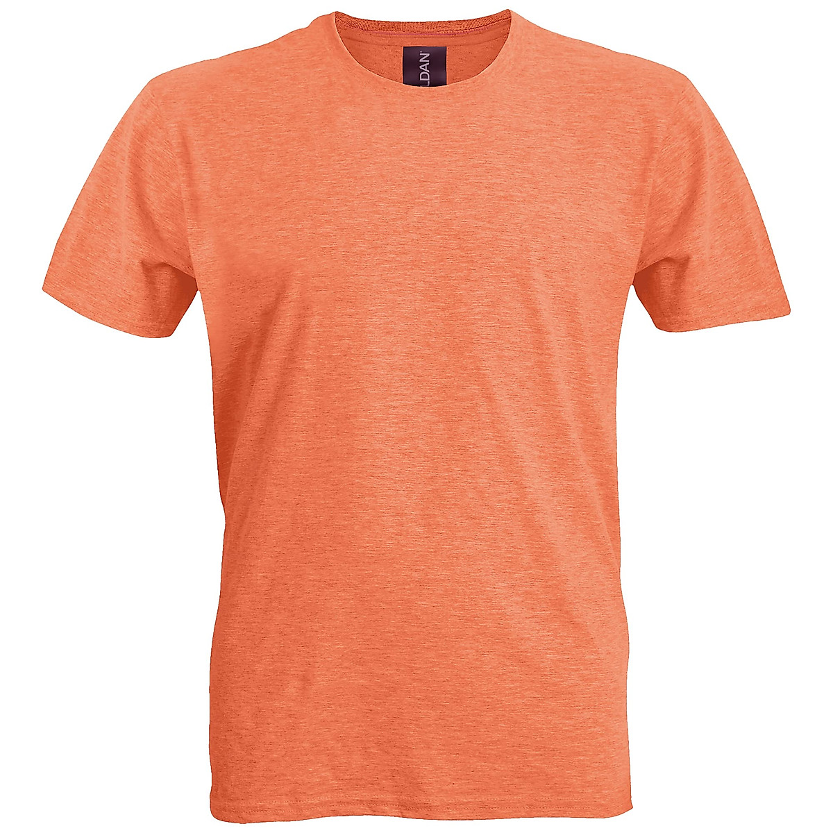Gildan Adult Softstyle Cotton T-Shirt, Style G64000, Multipack, Heather Orange (2-Pack), Large