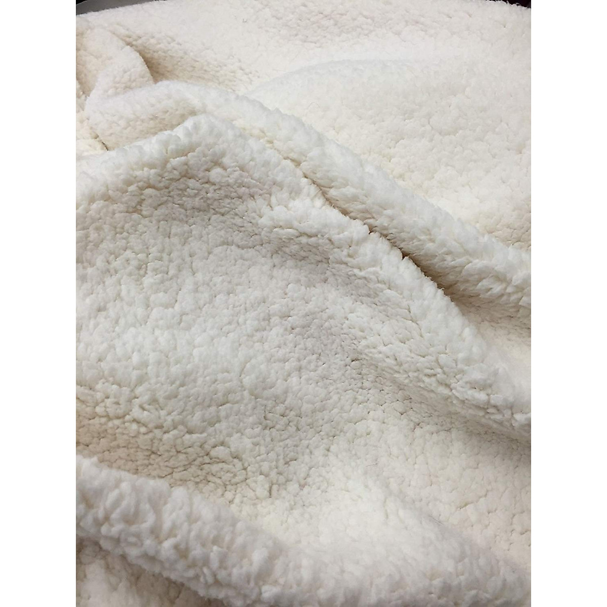 Minky Sherpa Faux Fur Fabric 60" Wide Sold by The Yard (Ivory)