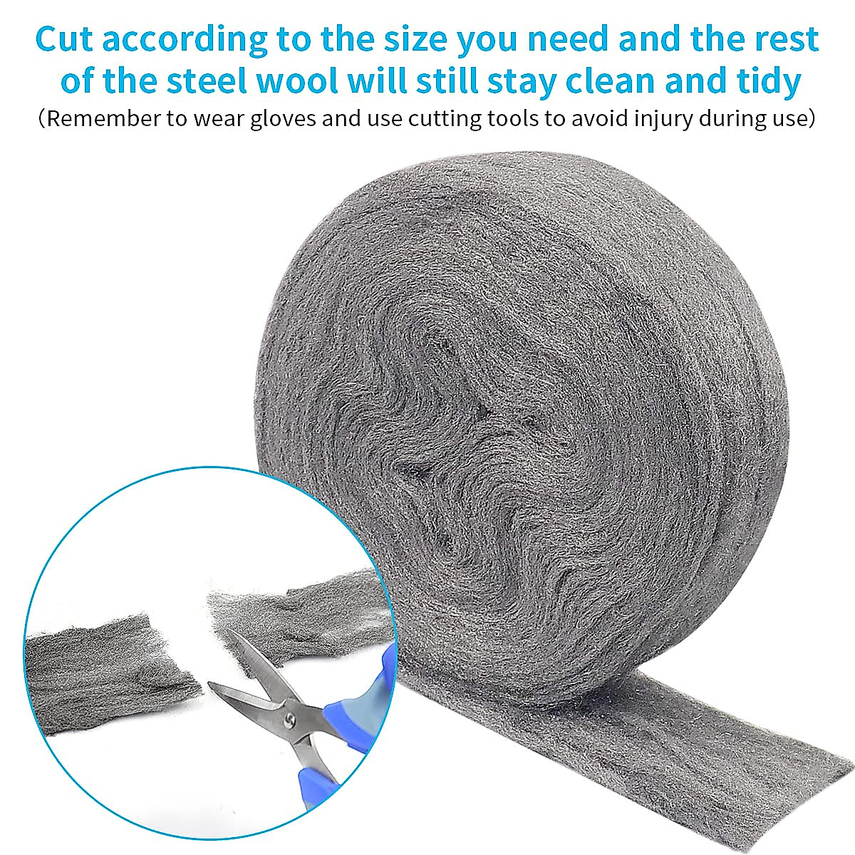 Steel Wool Roll, Flexible Stainless Steel Wool Rolls Interstice Hole Filler, Barrier Wire Mesh Hole Fill Fabric, Control Gap Filter Keep Animals Away from Holes for House Garage