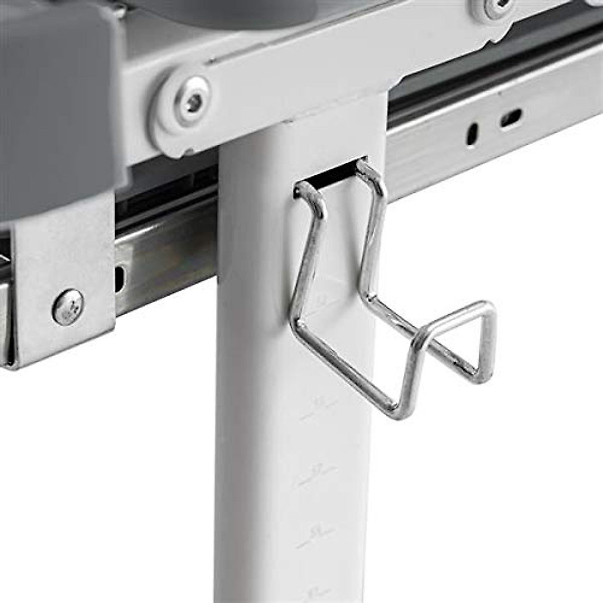 Kids Desk and Chair Set,Height Adjustable Ergonomic Children Sturdy Table with Drawer,Light,Metal Hook and Tilt Desktop for Boys Girls (Gray)