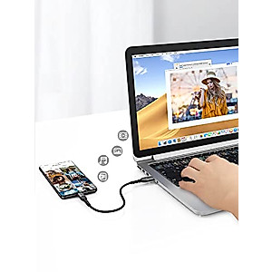 CableCreation Short USB C Cable 3A Fast Charging 2 Pack 1FT, USB-A to USB-C Charge Double-Braided Exterior Compatible with iPad Mini Galaxy S21 S20 S10 S9 Note 10 9 PS5 Controller, USB C Cord Gray