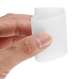 uxcell 4Pcs Coffee Cup Sleeve, Silicone Cup Sleeve Non-slip Glass Water Bottle Mug Sleeves Clear