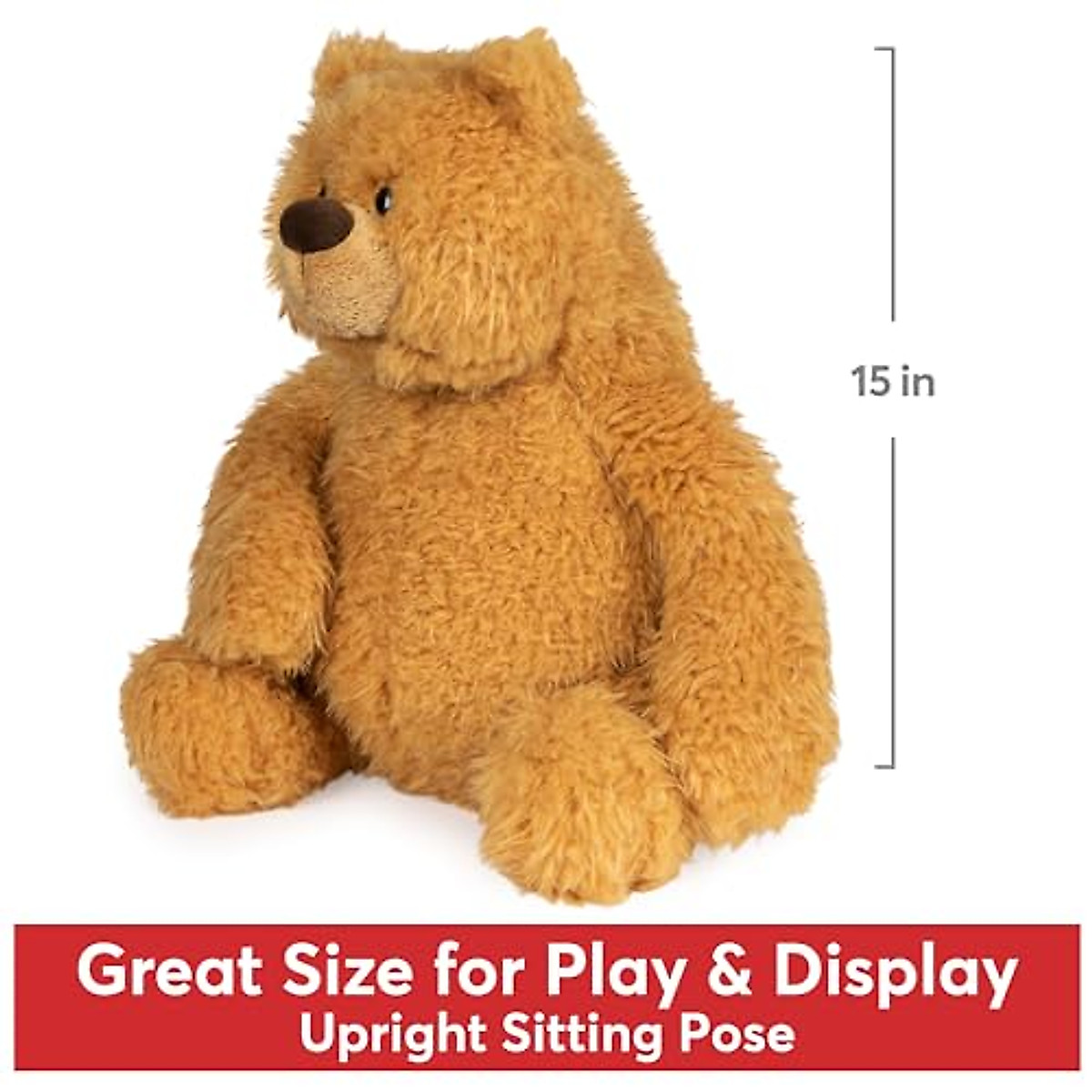 GUND Growler Teddy Bear Classic Large Brown Bear Plush Stuffed Animal Toy, 15”