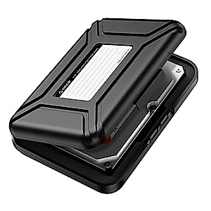 ORICO Hard Drive Case 3.5 inch HDD Storage Carrying Case Anti-Static and Shockproof External Hard Drive Portable Case for WD,Seagate,Toshiba-PHXBK