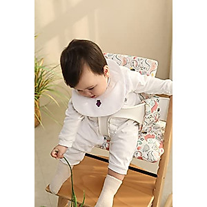 Gembebe Polyester Waterproof Cushion Set Compatible with Stokke Tripp Trapp High Chair (Dino Friends)