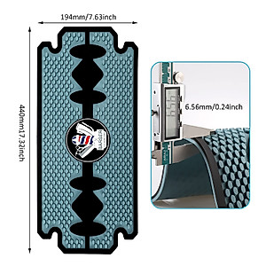 Noverlife Rubber Barber Station Mat, Heat Resistant Anti Slip Hair Salon Service Mat, Double Edge Countertop Protector Pad for Hair Styling Tools, Professional Flexible Mat for Clippers Salon Tools