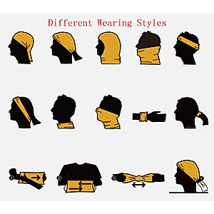 Sheliky 6Pcs Summer UV Protection Cooling Neck Gaiter Face Cover Scarf Outdoor Balaclava Bandana Headband for Men Women Fishing Cycling Running (Pack B)