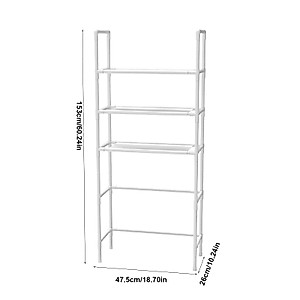 3-Tier Over The Toilet Storage Shelf, Multi-Functional Bathroom Stand Organizer, 3-Layer Bathroom Storage Rack, Shelf Over Toilet, Laundry, Space Saving, Easy to Clean Clearance of Sale