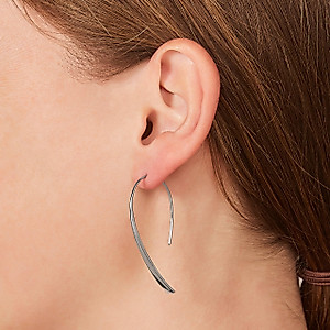 Fossil Women's Silver-Tone Earrings, Color: Silver (Model: JF01702040)