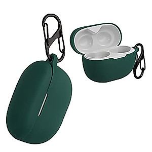 kwmobile Case Compatible with Anker Soundcore Life A3i Case - Silicone Cover Holder for Earbuds - Dark Green