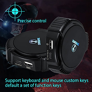 ZJFKSDYX C91MAX Keyboard Mouse Adapter Converter, Controller Adapter Converter for Xbox One, Xbox Series X/S, PlayStation 5, PlayStation 4 and Nintendo Switch【Support 3.5MM Headset】