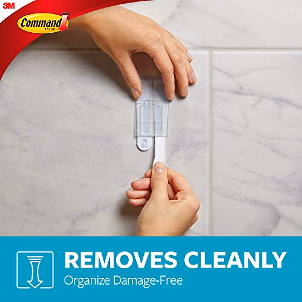 Command Wall and Cabinet Organizer, Satin Nickel, 1-Organizer, 4-Water-Resistant Strips, Organize Damage-Free