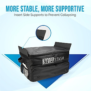 STUFFSTASH Golf Trunk Organizer, Strong, Won't Collapse. Shoe Compartments, Dividers, Storage for Tees, Gloves, Balls,.Store Accessories in Your Car or SUV. Golfer Gift Essentials for Men and Women.