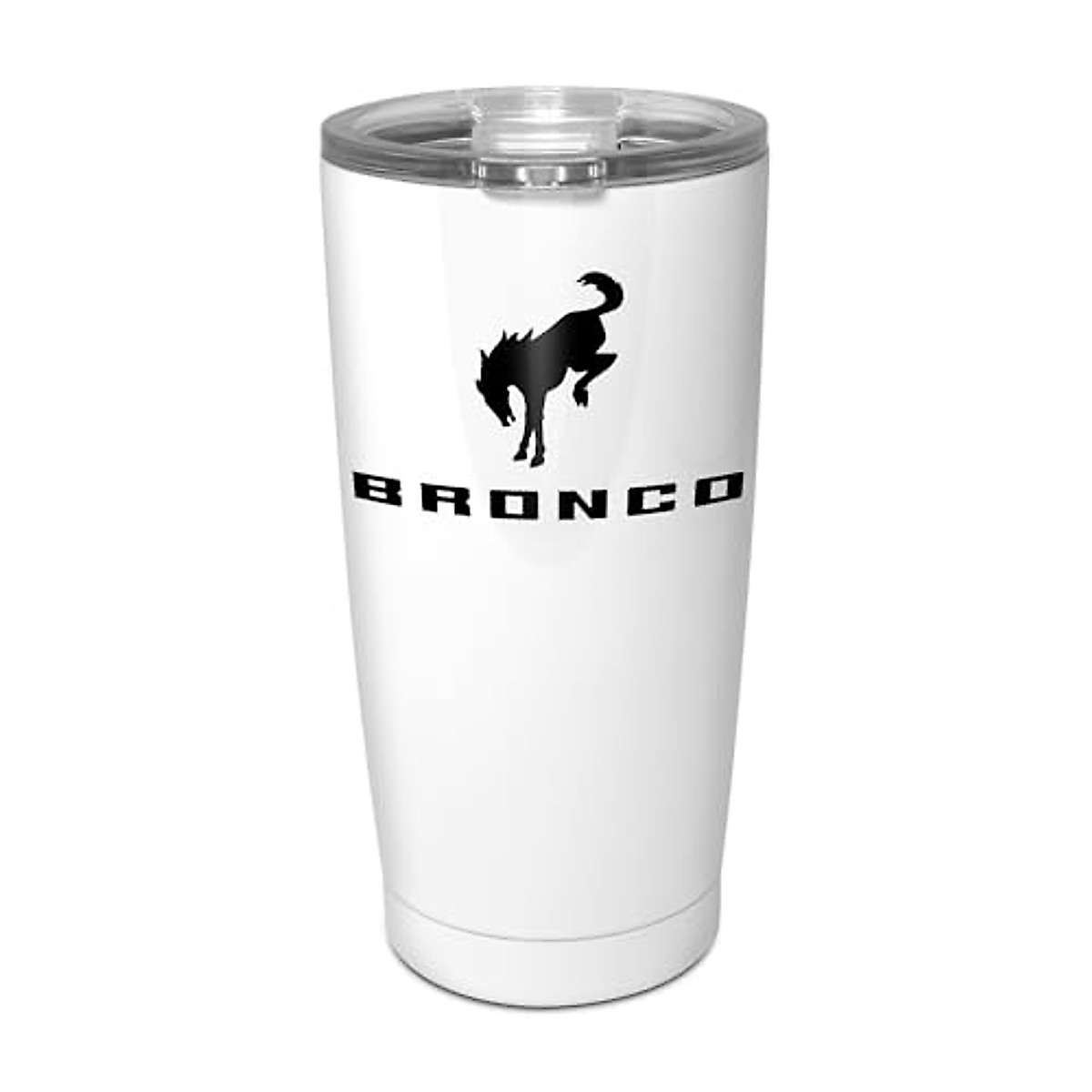iPick Image for Ford Bronco in Full-Color 20 oz Dual-Wall Insulated Stainless Steel White Travel Tumbler