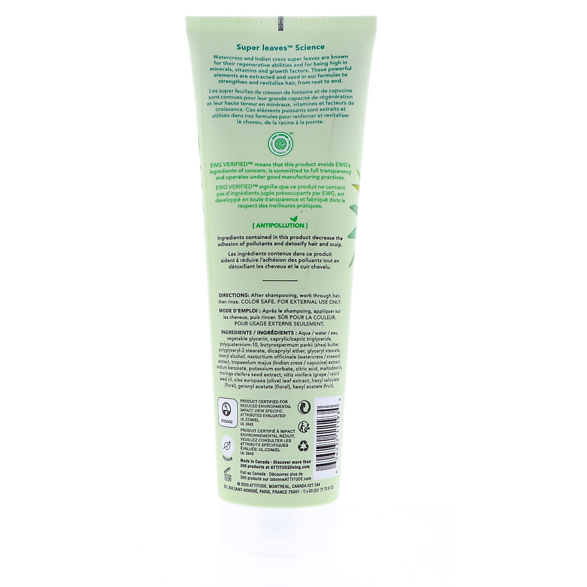 Attitude, Super Leaves Science, Natural Conditioner, Nourishing & Strengthening, Grape Seed Oil & Olive Leaves, 8 oz (240 ml)