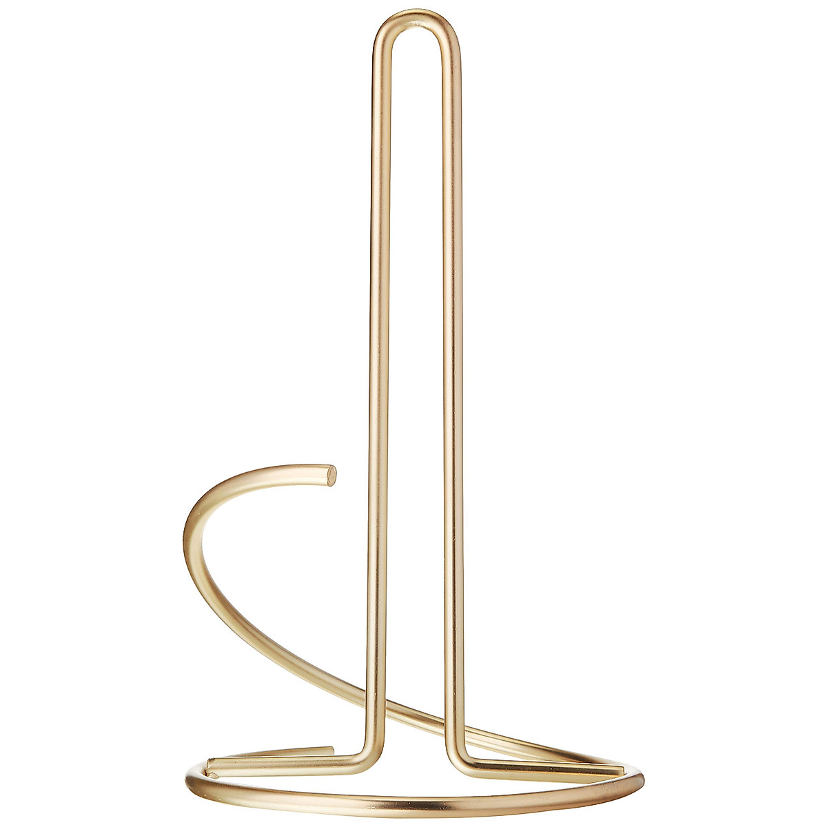 Spectrum Diversified Euro Supreme Holder, Countertop Steel Stand Fits Standard & Jumbo Rolls, Modern Kitchen Decor Paper Towel Dispenser, Medium, Gold