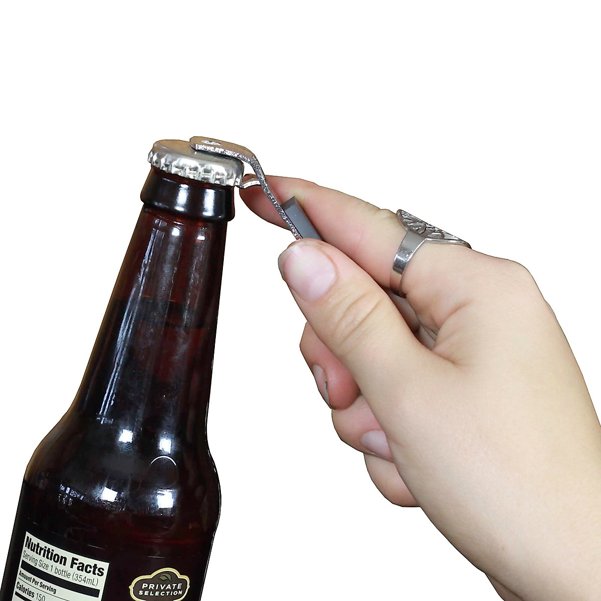 Chef Craft Select Durable Plated Iron Bottle Opener/Can Tapper with Magnet, 4.5 inches in length 2 piece set, Gray