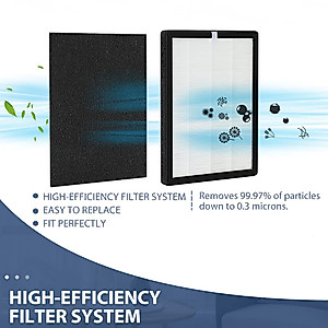 Mchillnet ProHEPA 9000 True HEPA Filters Replacement Compatible with VEVA ProHEPA 9000 Air Cleaner Purifier, Including 2 True HEPA Filters + 8 Activated Carbon Filters