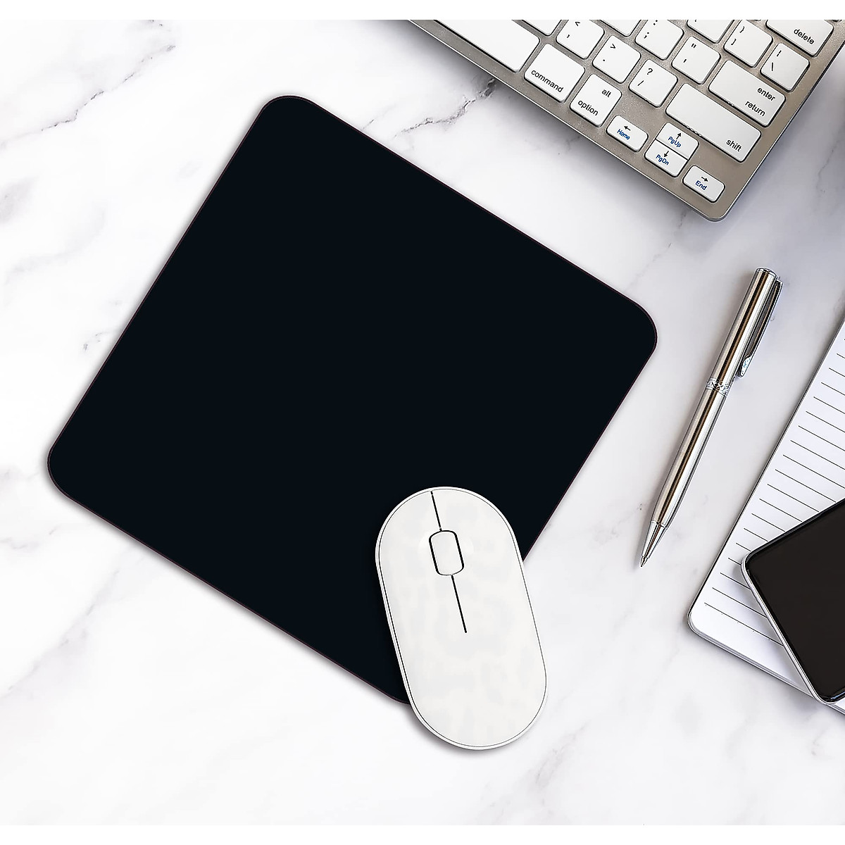 Square Mouse pad, Premium Mouse pad, Square Waterproof Mouse pad, Non-Slip Rubber Base Mouse pad 9x9 inches (Black)