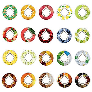 Wmool 17 Pcs Flavor Pods for Air Up Water Bottle, Fruit Fragrance Rings Recyclable for Air Up Water Bottle Flavor Pods Creative Water Cup Scented Pods for Outdoor Sports