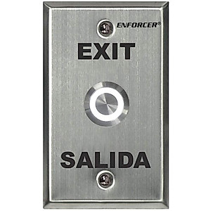 Seco-Larm Enforcer Push-to-Exit Plate, Vandal Resistant, Illuminated (SD-7275SGEX1Q)