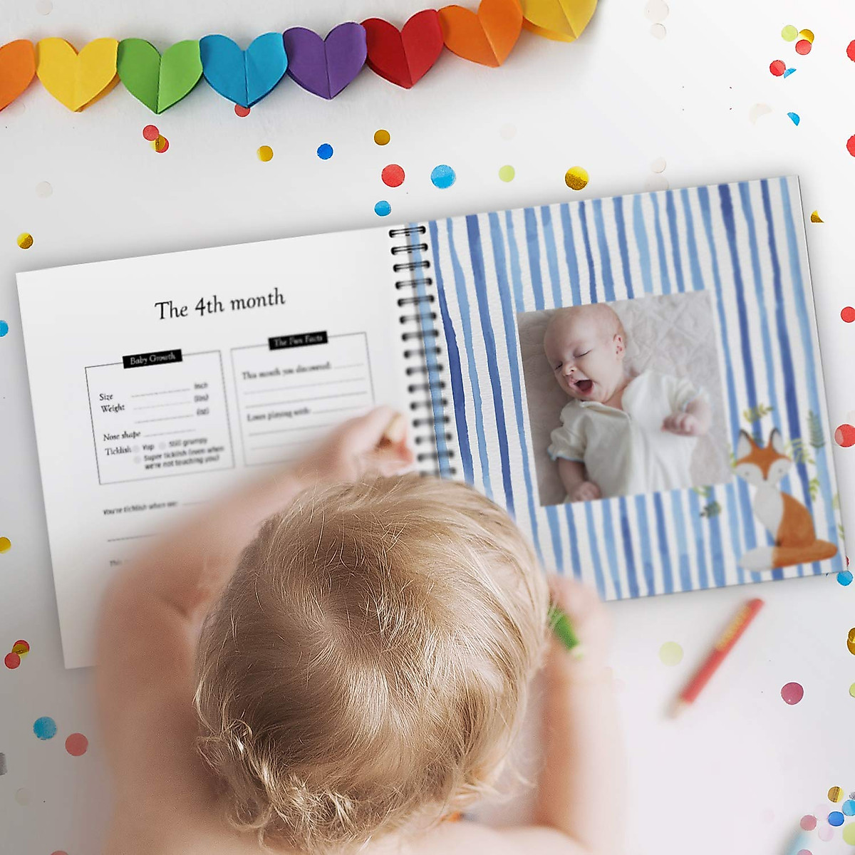 Pillow & Toast Limited Edition Baby's First Year Memory Book and Journal - Cherish Every Moment with Adorable Woodland Design - Eco-Friendly Keepsake for Your Precious Baby - Unique Baby Gift