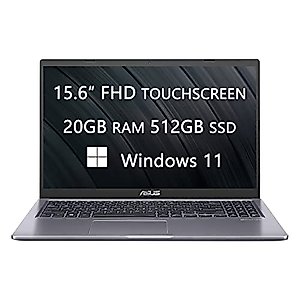ASUS VivoBook 15 FHD Touchscreen laptop, 2023 Newest Upgrade, Intel Core i3-1115G4, Dual-core, 20GB RAM, 512GB SSD, Backlit Keyboard, Ethernet, Webcam, Wi-Fi, Bluetooth, Windows 11, LIONEYE HDMI Cable
