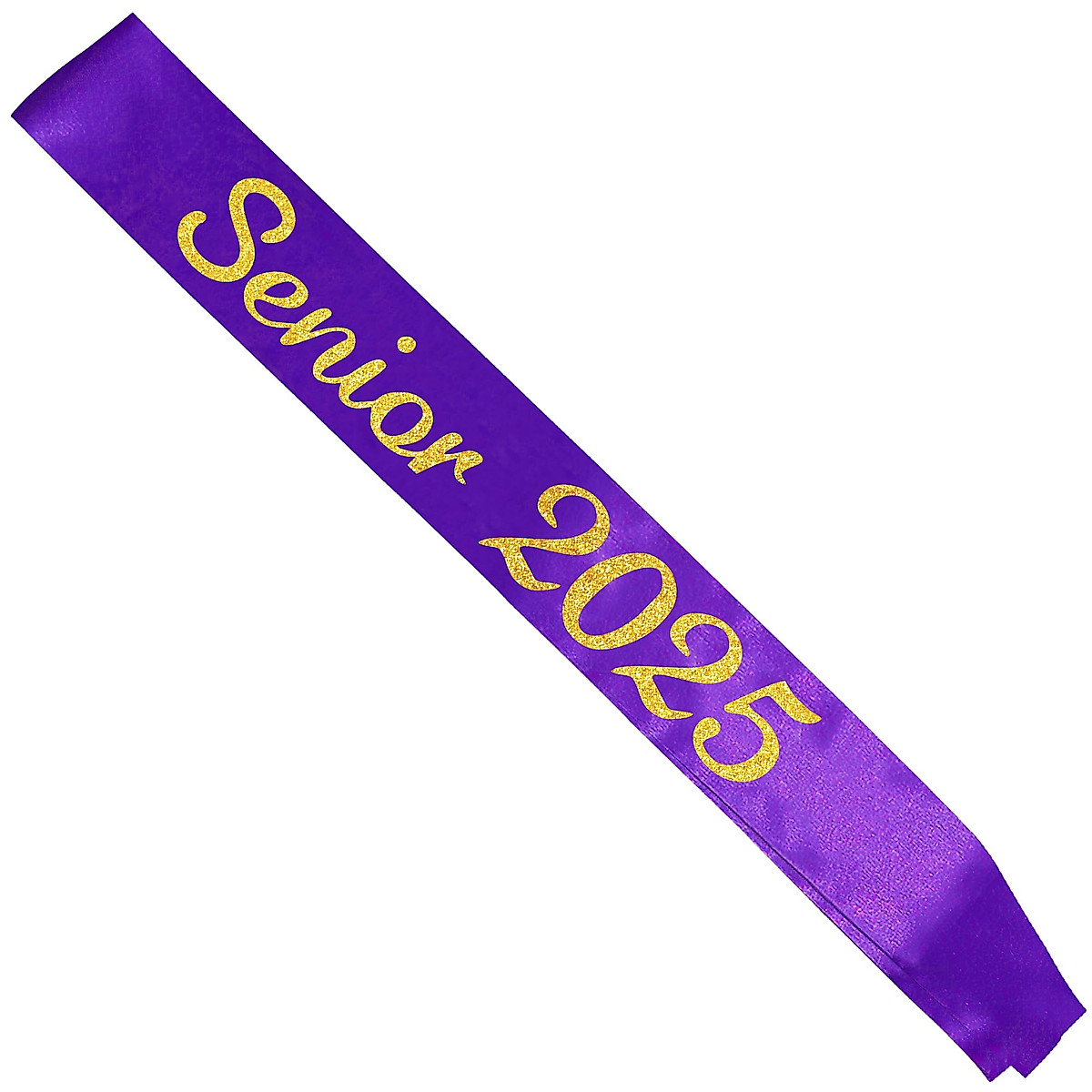 Purple Senior 2025 Satin Sash - 2025 Graduation Sash - Finally Graduated - Senior Cheer Sash - Cheerleader Sash - Competition Sash