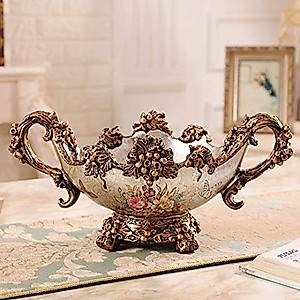 Coverdeal Centerpiece Bowl,Resin Decorative Fruit Bowl Tray Bowl,Snacks/Sweets/Nuts/Sundries Holder Organizer for Home,Office,Wedding Decor,Birthday Gift