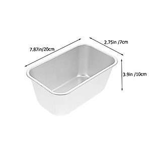 DOITOOL 2pcs Toast Bread Box Broiler Pan for Oven Cupcake Cheese Cakes Bread Baking Tray Aluminum Bread Pan Non Stick Loaf Bread Baking Molds Loaf Pans Toast Pans Silver Kitchen Supplies
