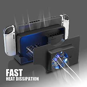 ECHZOVE Switch OLED Dock Fan, Cooling Fan for Nintendo Switch OLED, USB Powered