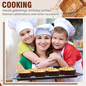 Sabary 100 Pcs Mini Disposable Paper Loaf Pan with Clear Plastic Bread Bags, 3.1 x 1.5 x 1.7 Inch