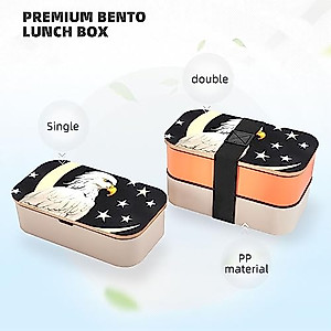 White Head Sculpture Sketch Adult Lunch Box, Bento Box, With Cutlery Set Of 3, 2 Compartments, Rectangular, Lunch Box For Adults
