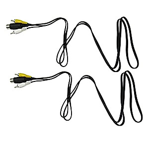 NGHTMRE Pack of 2 Premium Quality 6FT RCA TV AV Audio Video Cord Cable for Sega Genesis & Sega Master System