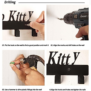 SUPERDANT Bears Metal Key Holder Forest Animal Decorative 10 Hook Key Rack Organizer Wall Mounted Rack Hooks Trees Kitchen Decor Personalized Key Hanger for Farmhouse Wall Front Door