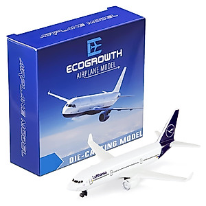EcoGrowth Model Planes Lufthansa Airplane Model Airplane Toy Plane die-cast Planes for Collection & Gifts for Christmas, Birthday