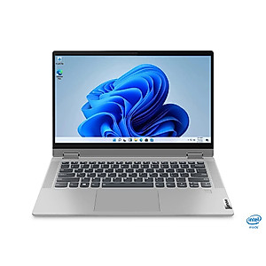 Lenovo 2022 Newest Flex 5i 14" FHD Touchscreen 2-in-1 Laptop Computer, Dual Core Intel i3-1115G4 (Upto 4.1GHz, Beats i5-1030G7), 4GB RAM, 256GB SSD, WiFi, Webcam, Platinum Gray, Win 11+MarxsolCables