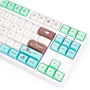 UniCusMech 135 Keys Set XDA Profile Custom Keycaps PBT Dye Sublimation ANSI Layout Keycaps Set for Gateron Kailh Cherry MX Switches Mechanical Gaming Keyboards (Animal Forest)