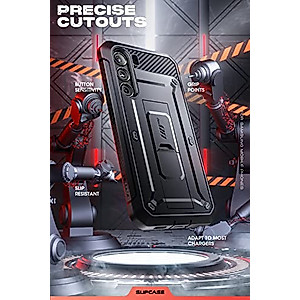 SUPCASE Unicorn Beetle Pro Case for Samsung Galaxy S23 5G (2023), Full-Body Dual Layer Rugged Belt-Clip & Kickstand Case (Black)