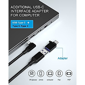 Sungbesi Link Cable 16 FT Compatible with Oculus/Meta Quest 2/1 Accessories, Oculus Charger Cord, High Speed Data Transfer & 3A Fast Charging Cord, USB 3.2 to USB C Cable for VR Headset and Gaming PC