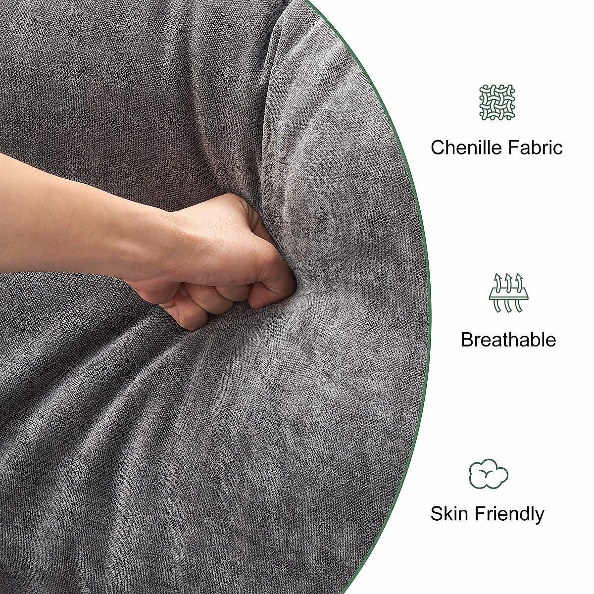 IDEALHOUSE 80" Sofas Couches for Living Room, 3 Seater Chenille Recliner Sofa Mid-Century Modern Sofa Couch with Space Spring Cushion and Solid Wood Frame, Removable Back and Seat Cushions