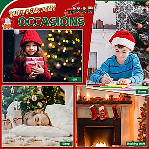 SeeyAN Kids Slipper Socks Fuzzy Socks For Boys Girls Warm Thermal Winter Non Slip Home Socks With Grips (Dark Blue, 5-8 Years)