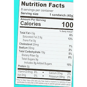 Aldens, Ice Cream Sandwich Vanilla Organic, 8 Count, 16 Fl Oz