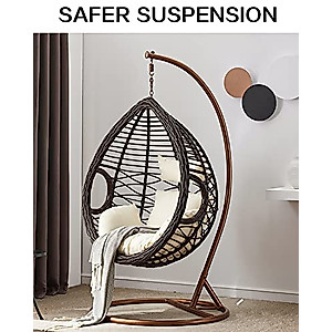 Hammock Chair Ultimate Hanging Kit - Egg Hammock Chair Spring Pin Plug Hardware- 500LB Hammock Chair Hanging kit for Hanging Basket Chairs Hammock and Porch Swings Brown