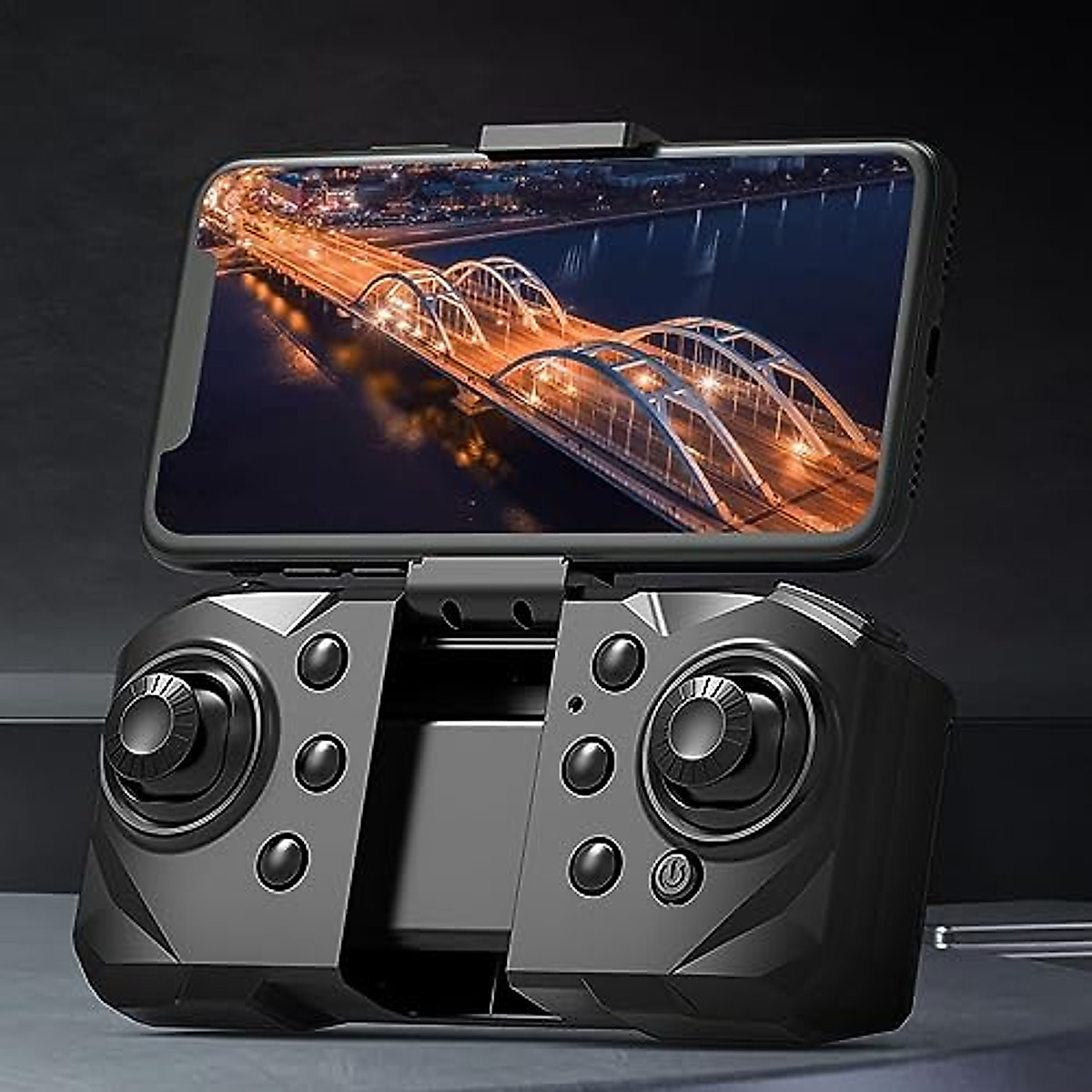 1080P HD WiFi FPV Drone, Dual HD Camera, Gesture Control, Route Flying, Live Video, Circle Fly, Multifunction Smart Drone for Beginners&Professionals