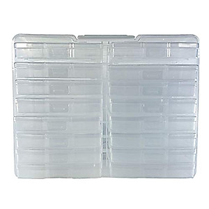 Photo and Craft Keeper – Organize Photos, Jewelry, Electronic Cords, Scrap Paper – 16 Cases Inside 1 Convenient Carrying case – Holds up to 1600 Photos (Clear)