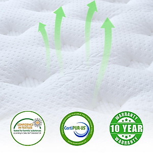DINBooonLUX Full Mattress,12 Inch Gel Memory Foam Hybrid Mattress in a Box,Motion Isolation Individually Wrapped Pocket Coils Innerspring,Pain Relief Pressure-Relieving,Breathable,Full Size Mattress