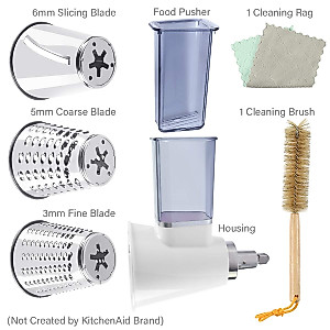 PROKITCHEN Thicken Slicer/Shredder Attachment for KitchenAid Stand Mixers,Vegetable Chopper, Salad Maker, Cheese Grater